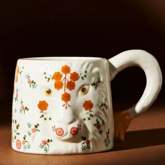 Anthropologie | Kitchen | Anthropologie Set Of 4 Nib Marisol Lion Mugs ...
